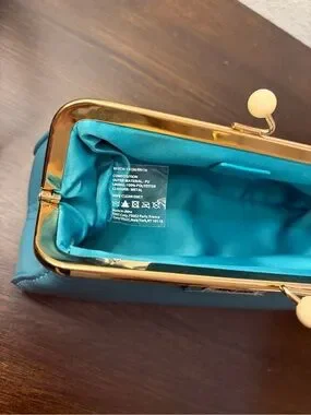 Miu Miu | Bags | Miu Miu Gwp Turquoise Patent Leather Kisslock Clutch ...